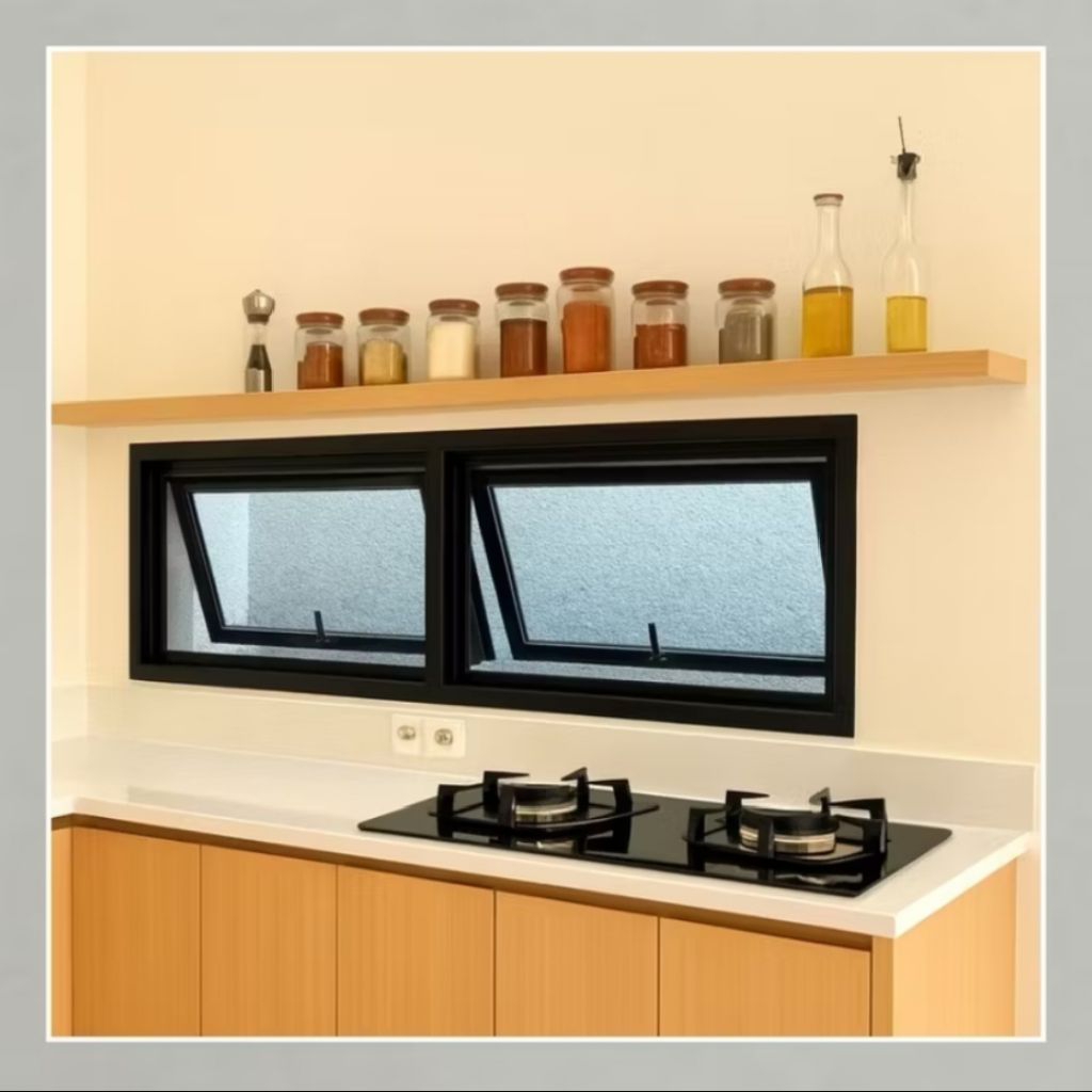 Jual jendela dapur bouven aluminium gandeng ukuran bervariasi komplit ...