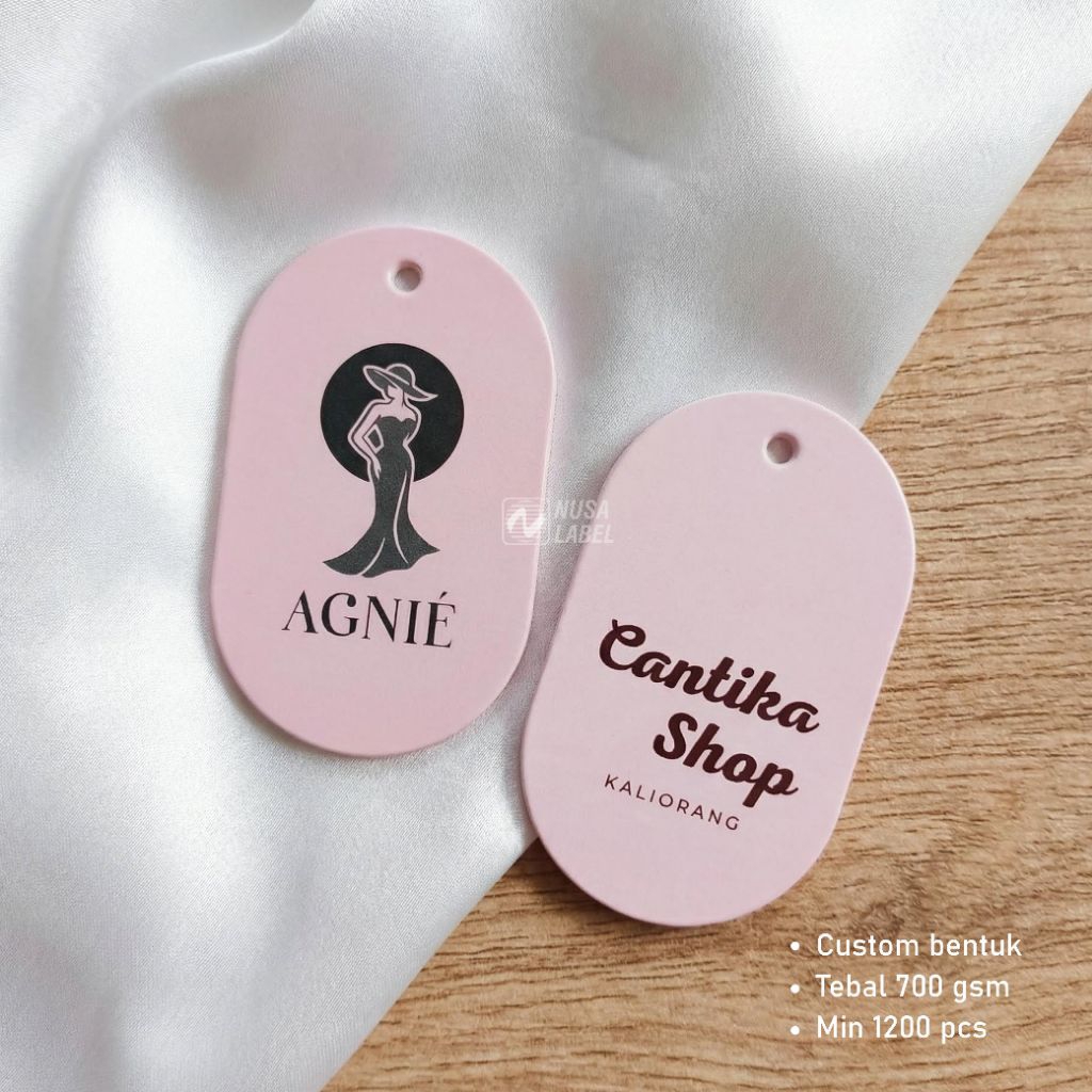 Jual Hang Tag Label Custom,Hang Tag Tebal,Cetak Full Collor 2sisi,Label ...