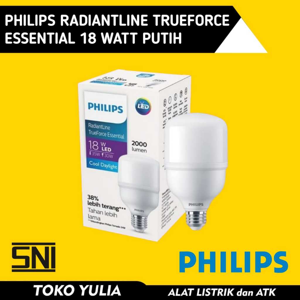 Jual Lampu LED Philips 18 Watt RadiantLine TrueForce Essential Putih ...