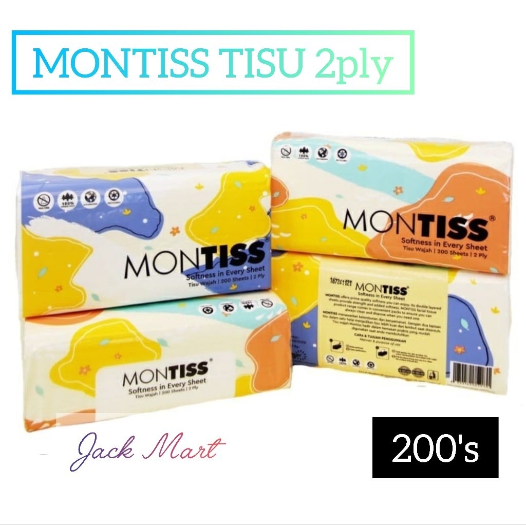 Jual MONTISS TISU 200 Sheet & Tita Soft Tisu 180sheet | Shopee Indonesia