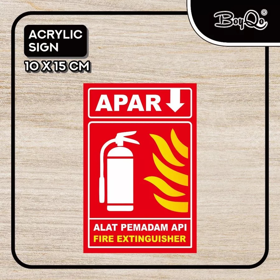 Jual Acrylic Boyqo Apar 10 X 15 | Akrilik Tulisan | Papan Tanda | Papan ...