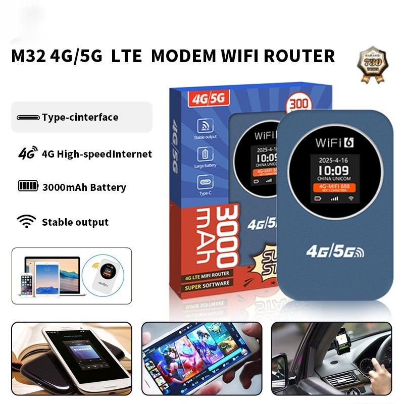 Jual M32 Mobile Wifi Modem 4G/5G All Operator Wifi Portable 300M High ...