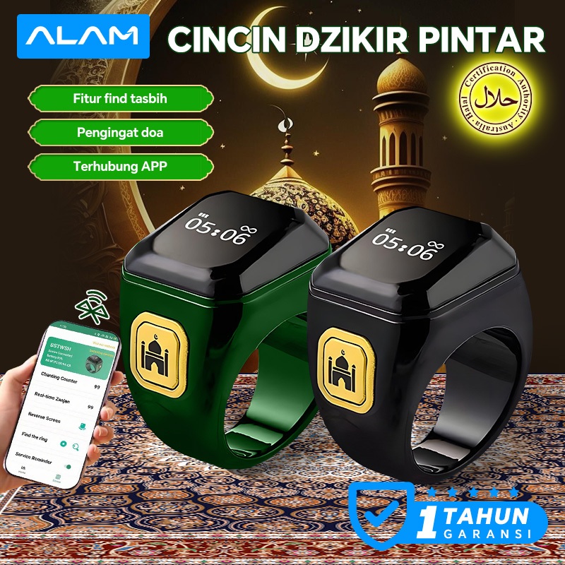 Jual Alam SR01 Smart Ring Zikir Cincin Tasbih Digital - LED Display ...