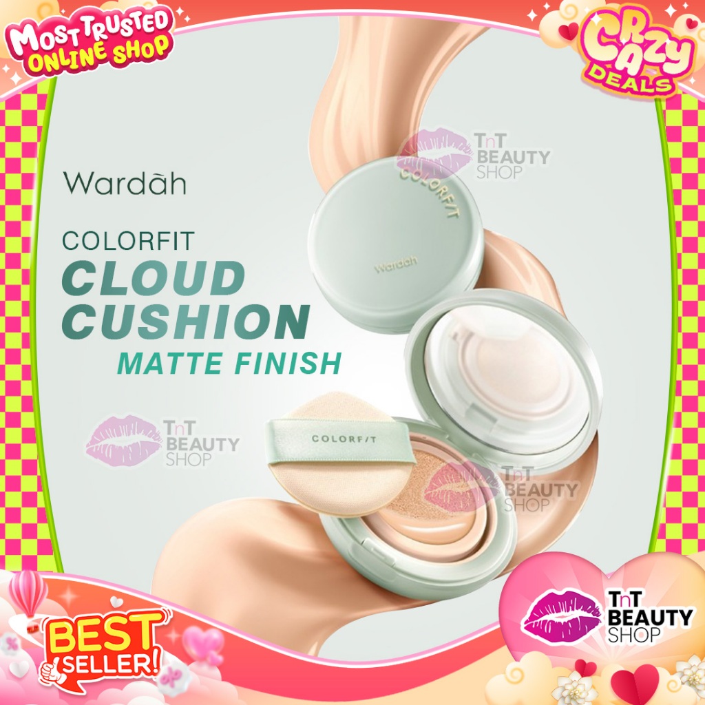 Jual Wardah Colorfit 5D Blur Cloud Cushion Matte Finish 18H SPF 50 PA+ ...