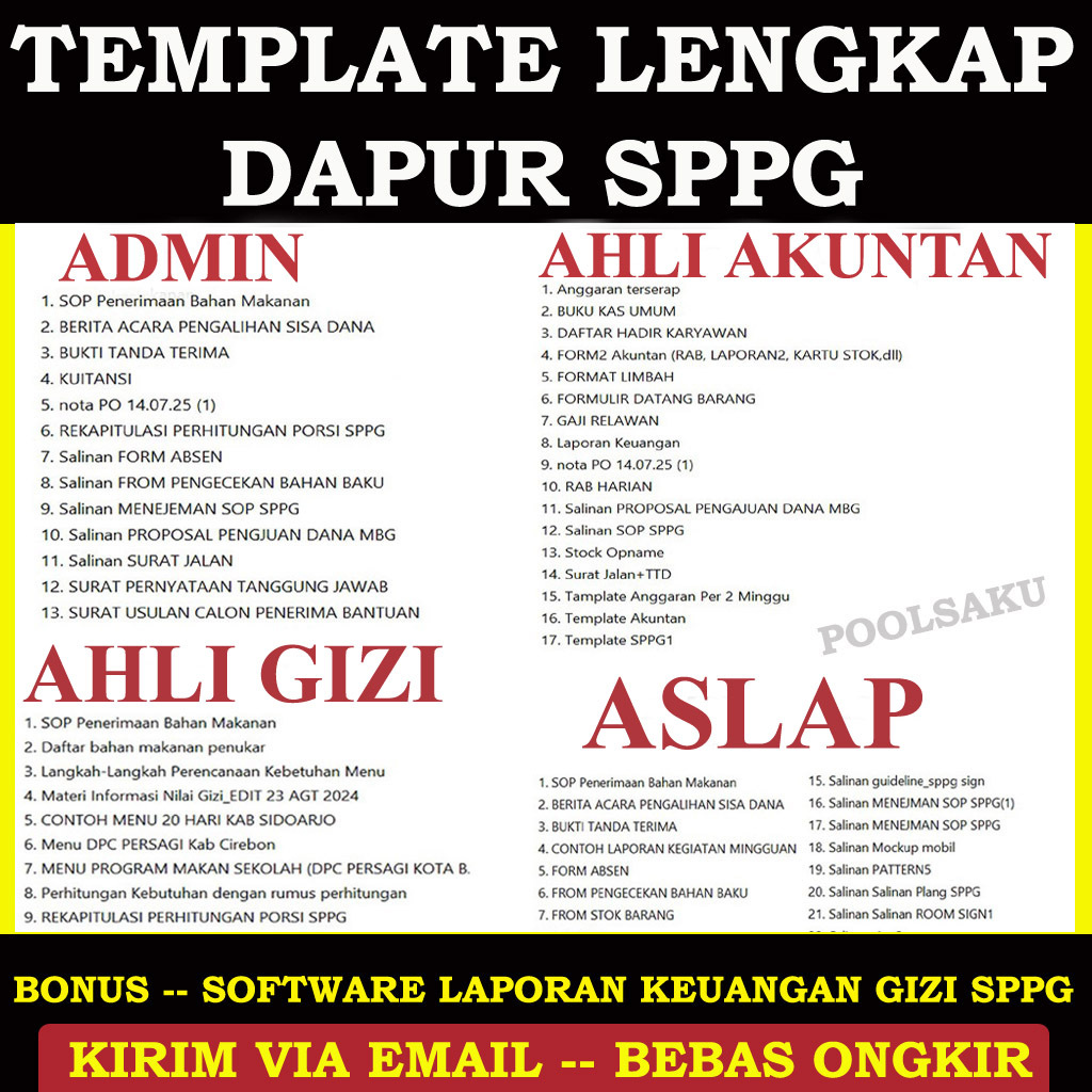 Jual Template Ahli Akuntan Admin Ahli Gizi Aslap Dapur SPPG MBG Lengkap ...