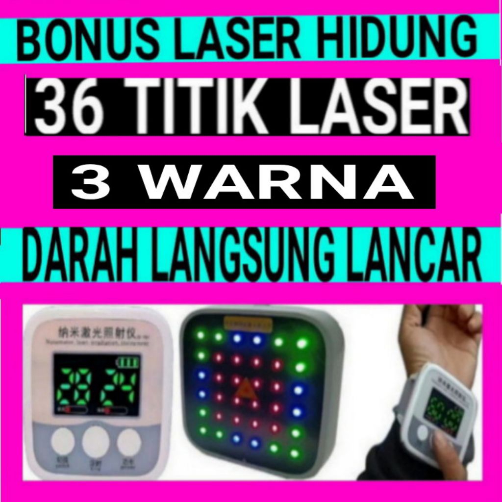 Jual PRO Jam Laser Terapi Stroke Sendi Saraf Penurun Tensi Gula Darah ...
