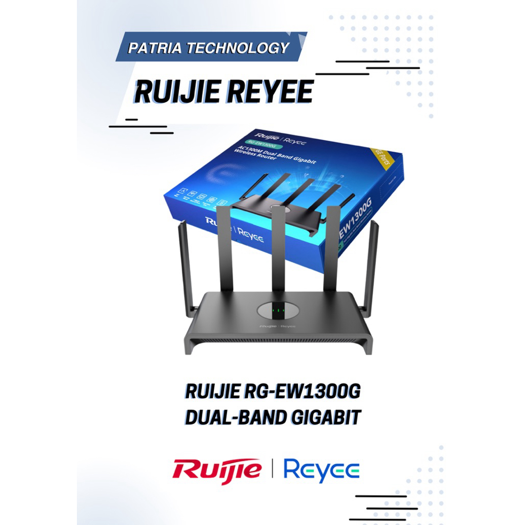 Jual Ruijie Reyee RG-EW1300G WiFi 5 Dual-Band Gigabit Support Mesh ...