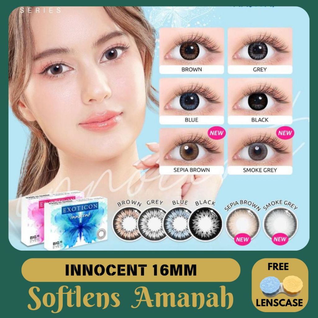 Jual SOFTLENS X2 INNOCENT 16MM BIG EYES NORMAL MINUS (-1,50 S/D -6,00 ...