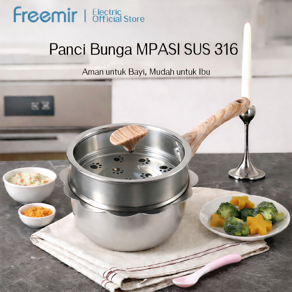 Jual freemir electric Panci Kukus Mpasi Stainless Steel Foodgrade SUS ...