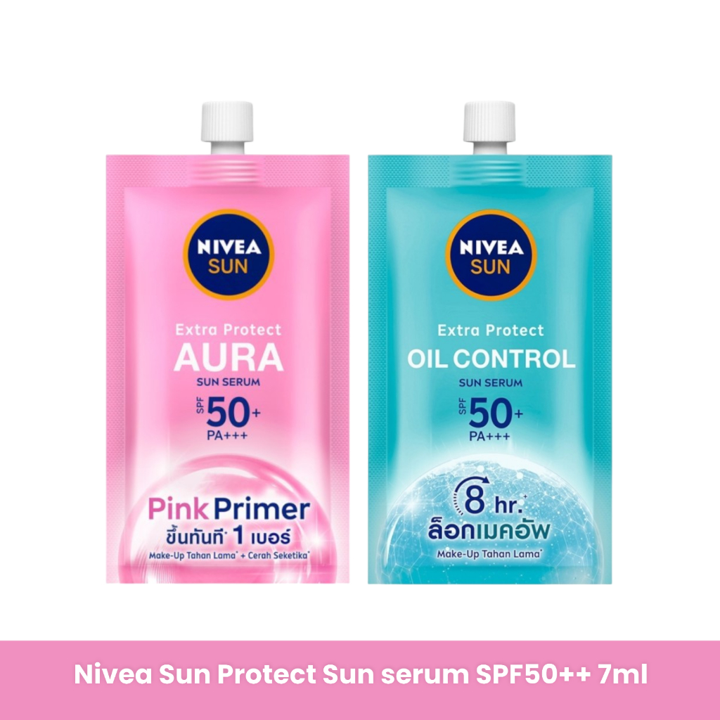 Jual Nivea Sun Face Extra Protect Serum SPF50++ Sachet 7 ml | Shopee ...