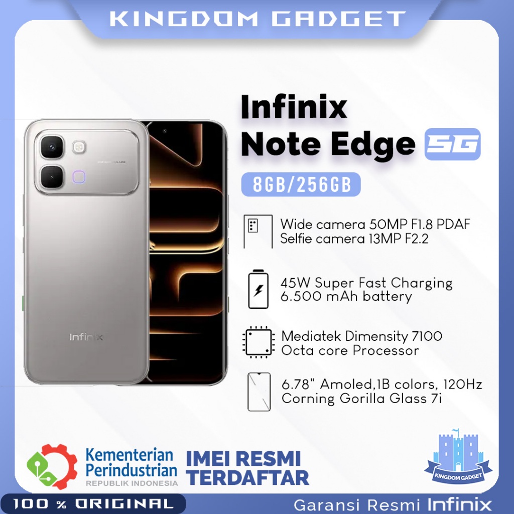Jual Infinix Note Edge 5G 8/256 GB Garansi Resmi | Shopee Indonesia