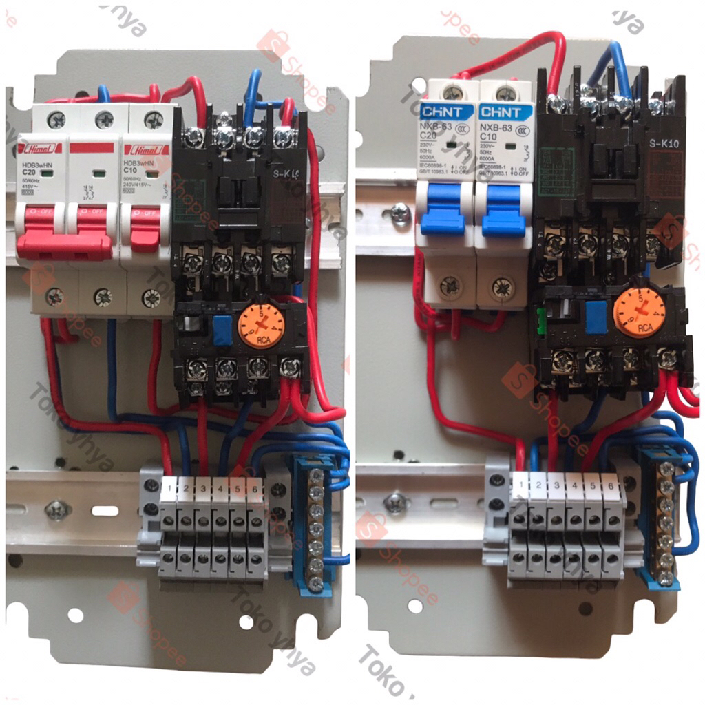 Jual panel pompa toren otomatis 220v dengan thermal overload | Shopee ...