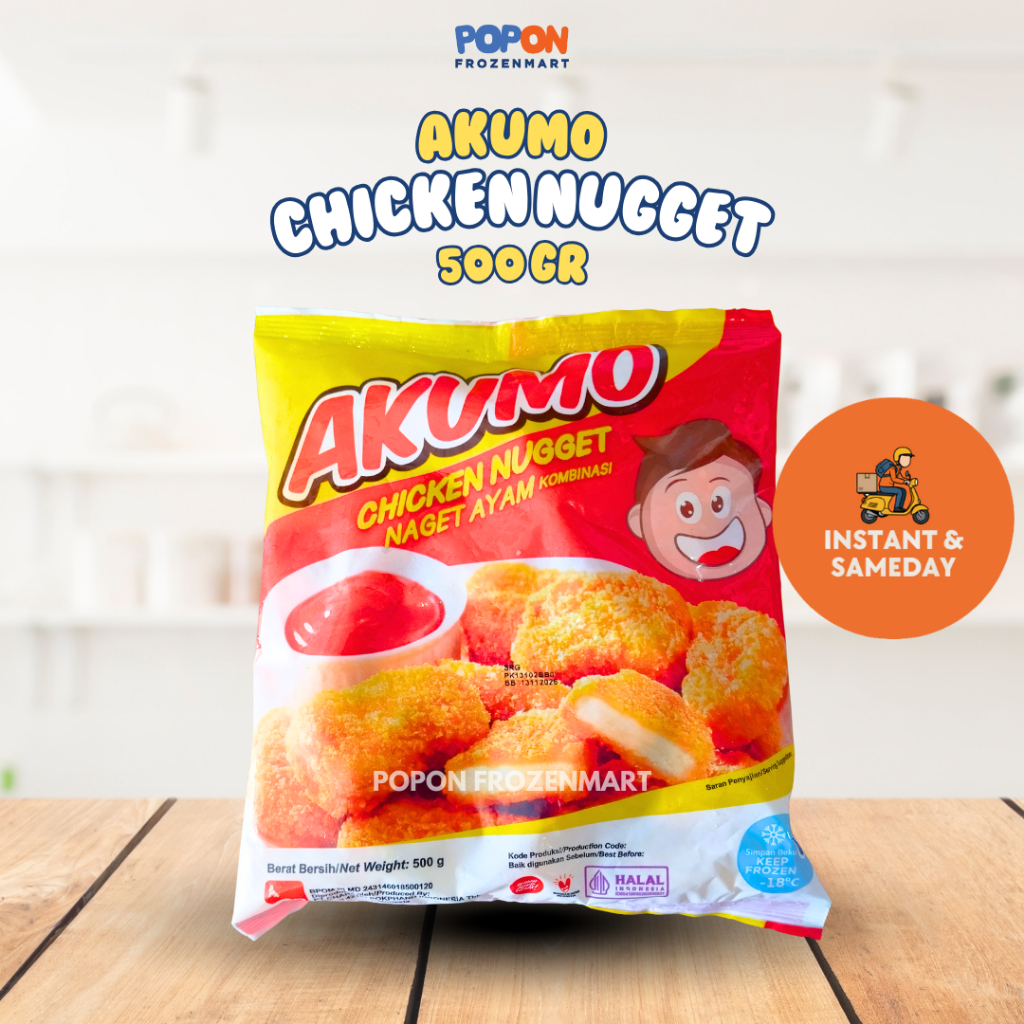 Jual Akumo Nugget 500gr Isi +- 30-40 pcs | Nugget Frozen Siap Goreng ...