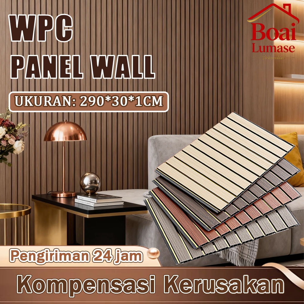 Jual WPC Wood Panel 20PCS [290 CM x 30 CM] Woodpanel Dekorasi Rumah ...