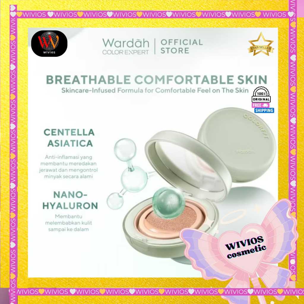 Jual Wardah Colorfit 5D Blur Cloud Cushion Matte Finish dengan SPF 50 ...