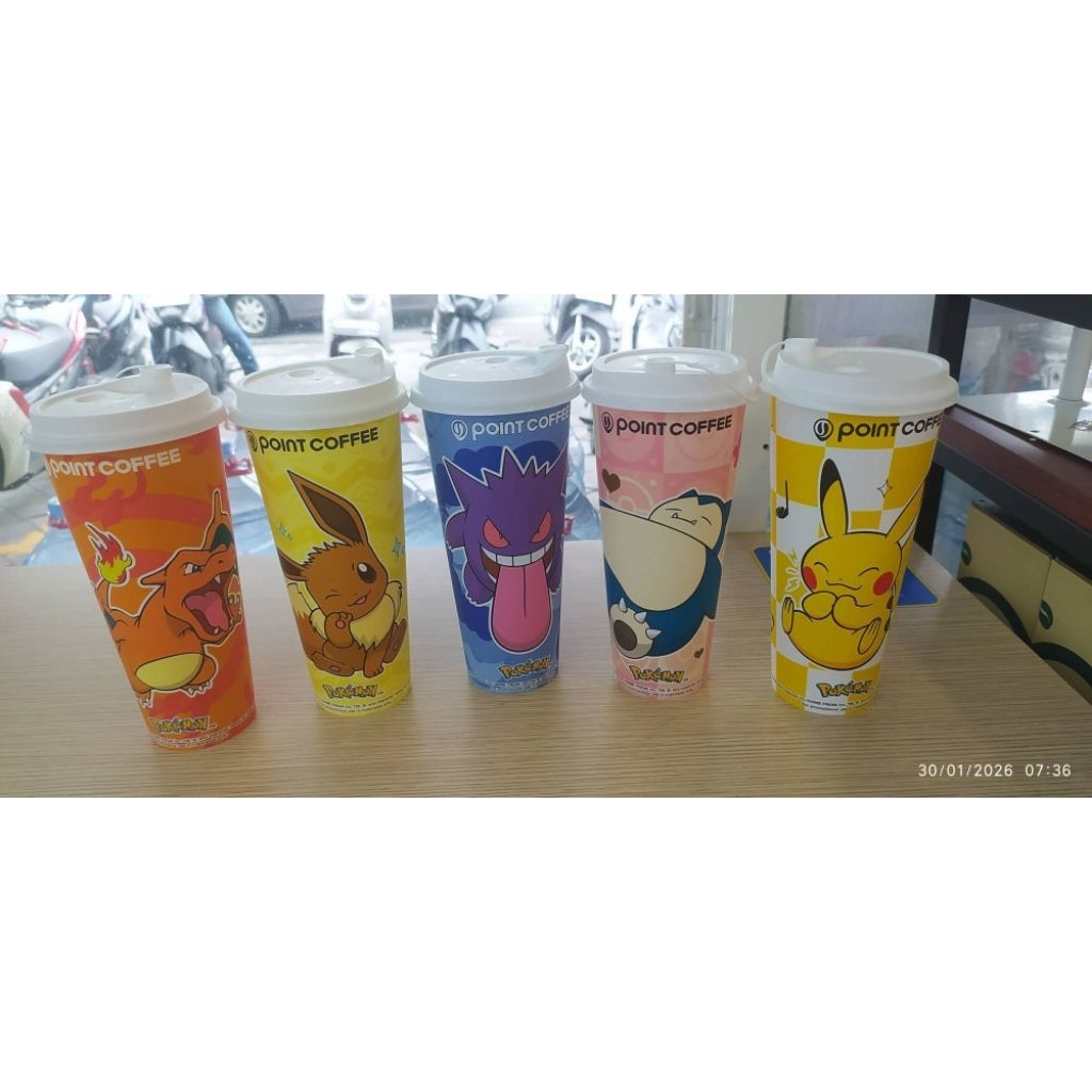 Jual Point Coffee Indomaret x Pokemon Cup Pikachu Charizard Gengar Evee ...