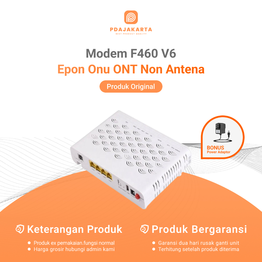 Jual Modem ZTE F460 V6 Epon Onu Ont Non Antena | Bekas Original Bonus ...