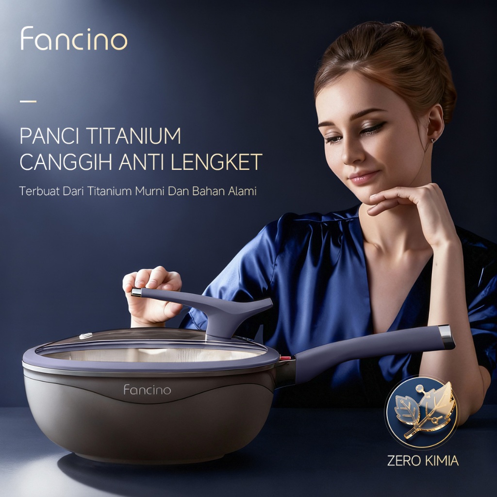 Jual [BUY 1 GET 6] Fancino Panci Titanium 4in1 - Wajan, Panci, Kuali ...