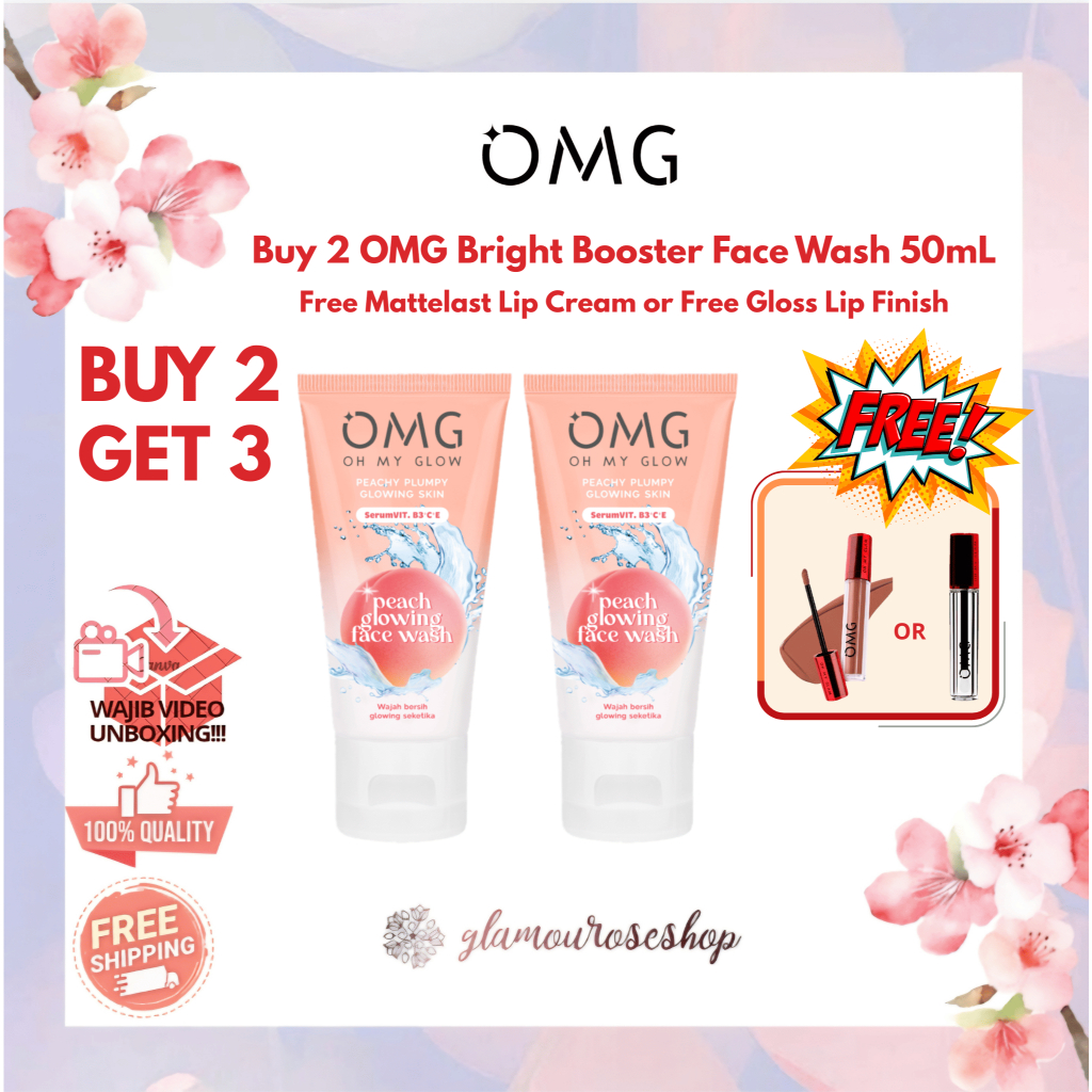 Jual OMG Oh My Glow Bright Booster Face Wash 50ml & 100ml - Untuk Semua ...