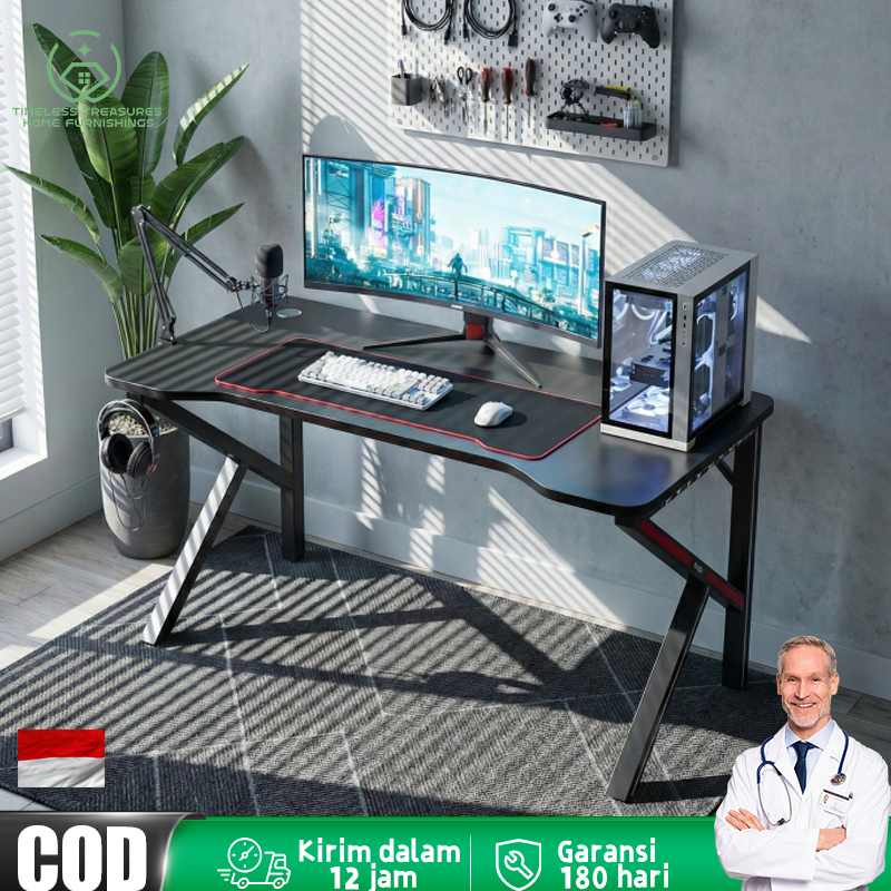 Jual TIMELESS Meja Gaming Minimalis Meja Komputer Modern Meja Belajar ...