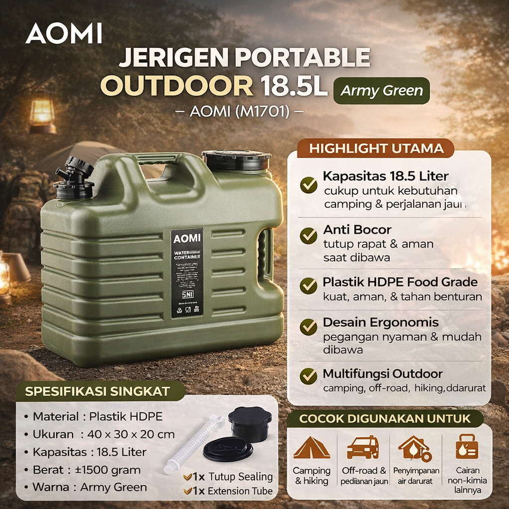 Jual Jerigen Portable Besar 18.5L – Anti Bocor, Tahan Lama, Ideal untuk ...