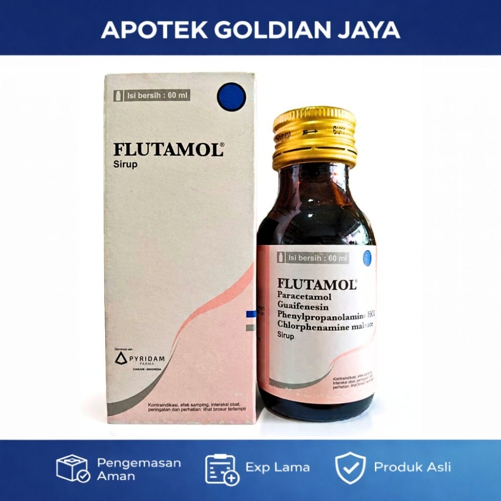 Jual Flutamol Sirup 60ml - Mengobati Flu Seperti Demam, Batuk, & Pilek ...
