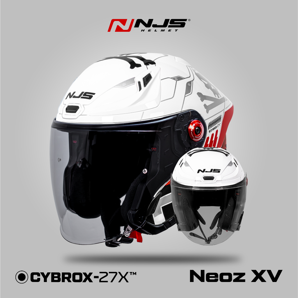 Jual NJS NEOZ XV Cybrox - Helm Half Face | Shopee Indonesia