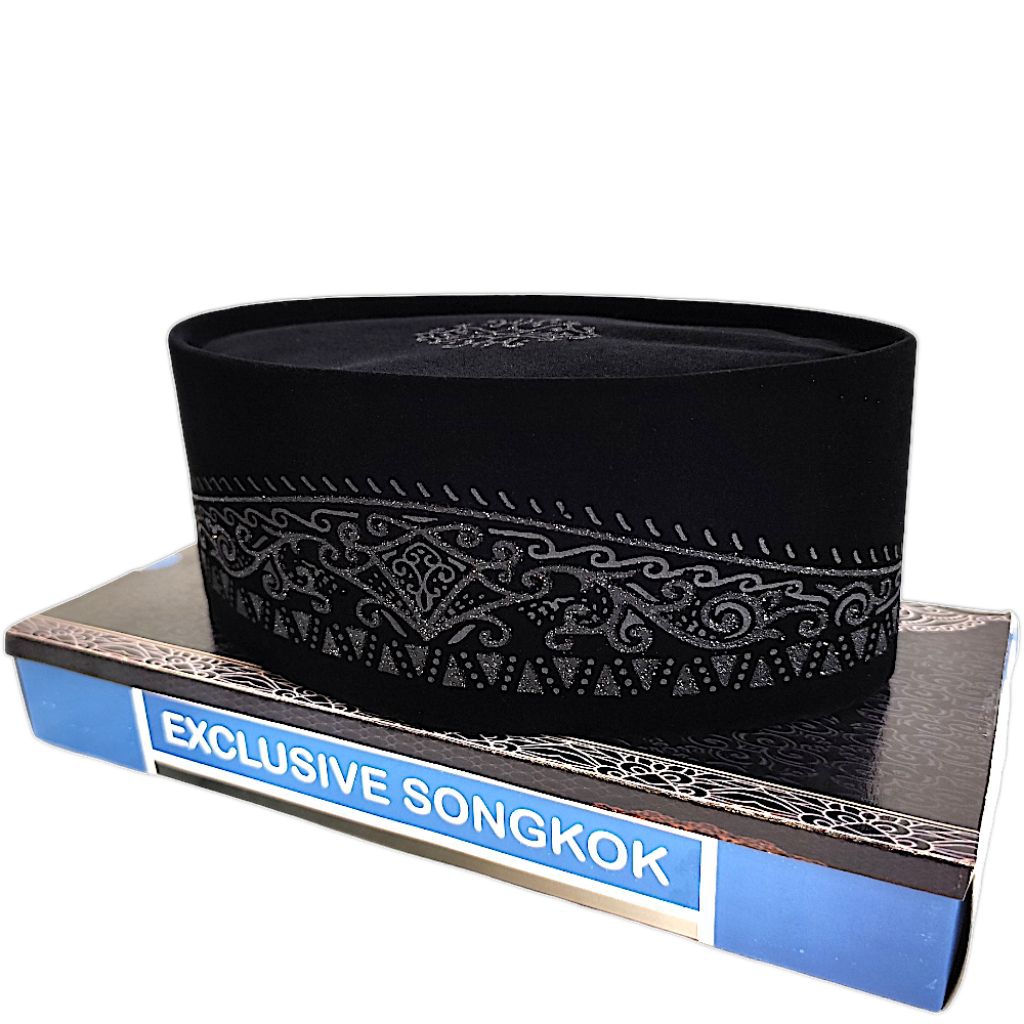 Jual Peci kopiah songkok Hitam Motif BATIK HITAM SABLON LIMITED EDITION ...