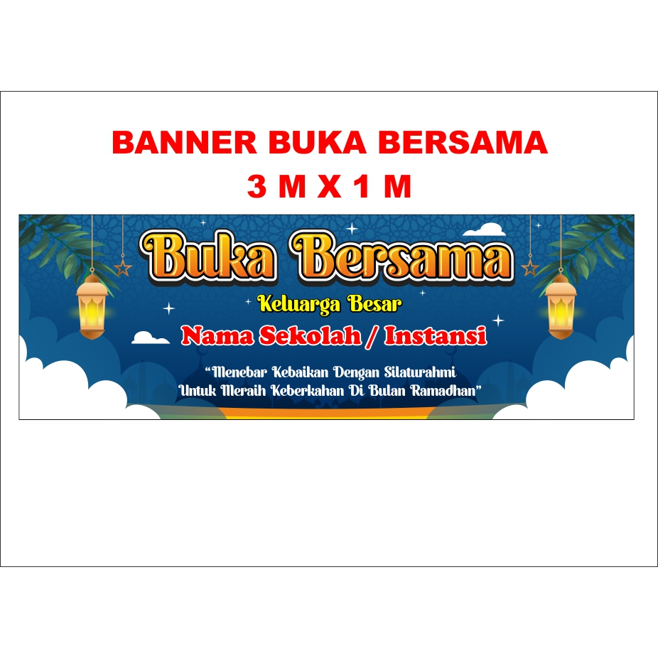 Jual SPANDUK BANNER BUKBER BUKA BERSAMA RAMADHAN | Shopee Indonesia
