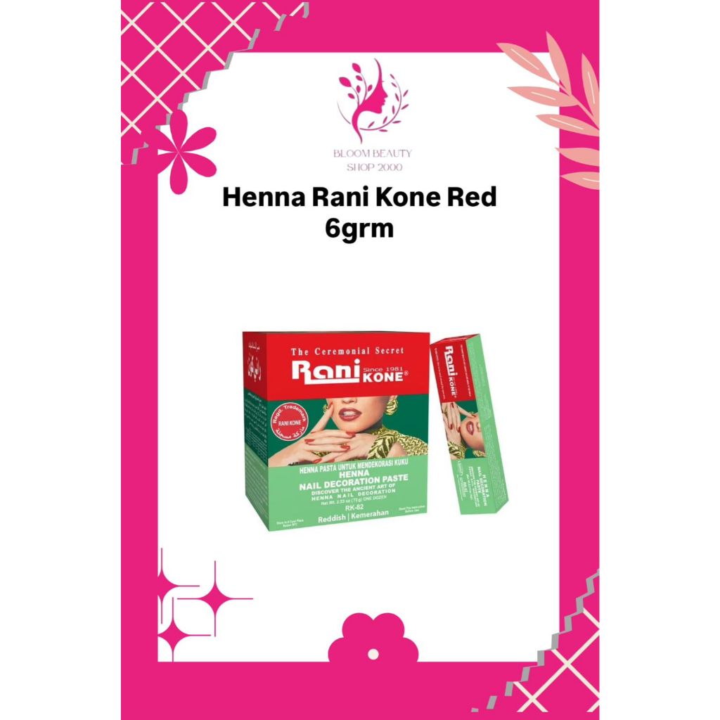 Jual (BBS)Henna/Heena Rani Kone RK 82 RED 6grm | Shopee Indonesia