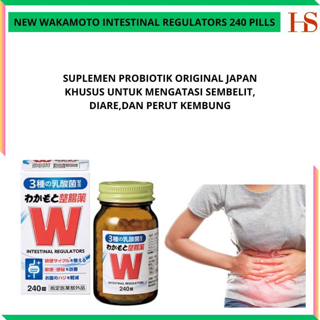 Jual Wakamoto Intestinal Remedy Probiotic 240 / New Strong Wakamoto 240 ...
