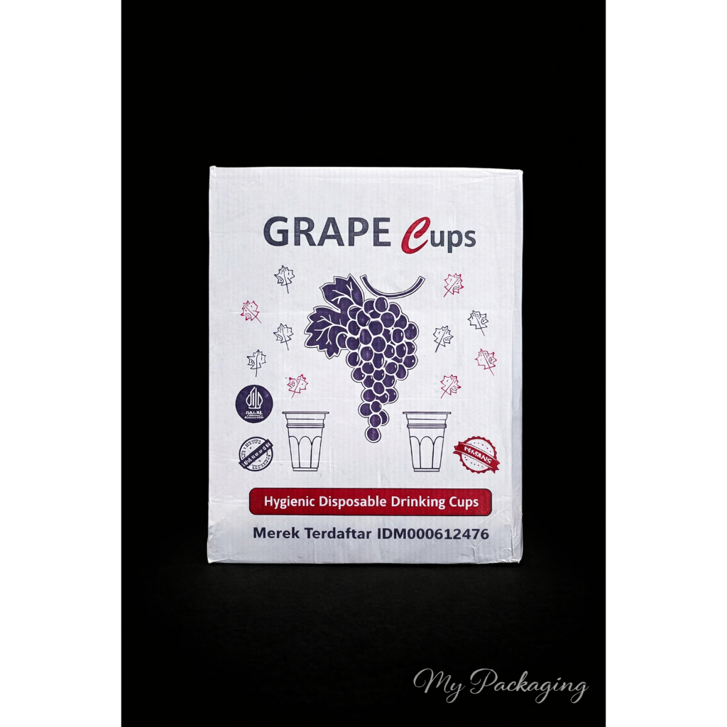 Jual Gelas Cup Aqua Plastik Kopi Teh merek GRAPE ANGGUR 220ML - 1dus ...