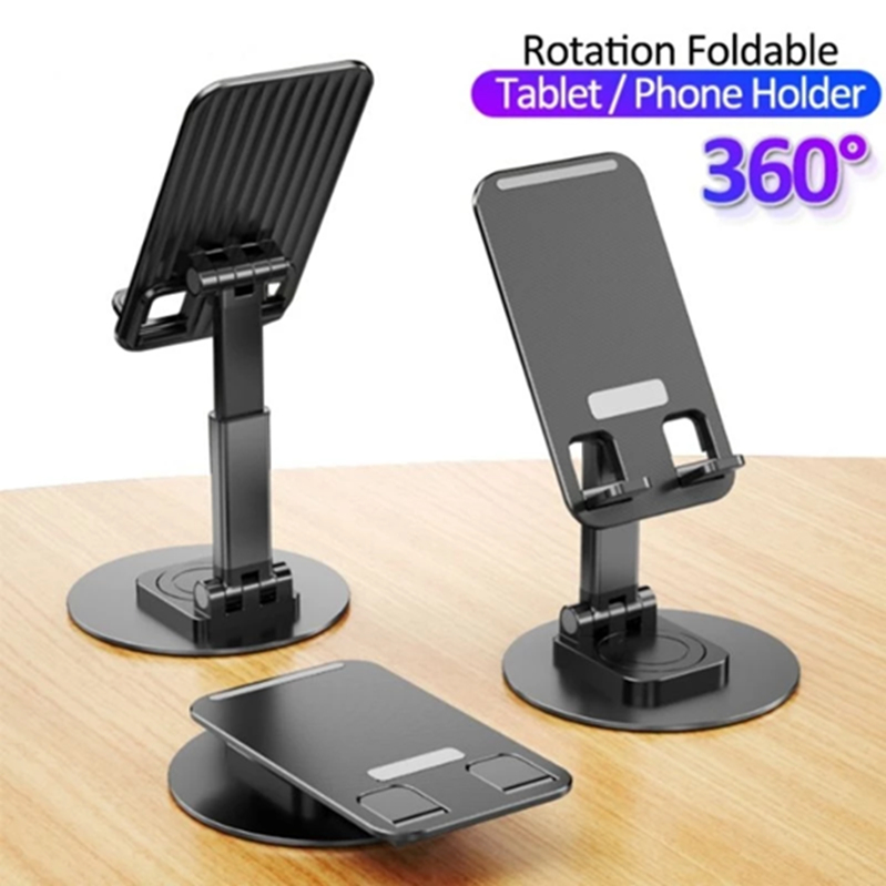 Jual HD-50 Aluminium Metal Besi Foldable Phone Holder Metal 360° Rotate ...