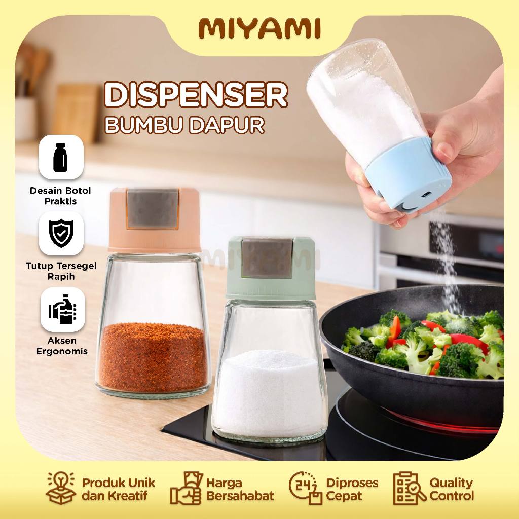 Jual DISPENSER BUMBU DAPUR Botol Garam Lada Bubuk Serbaguna - MI ...