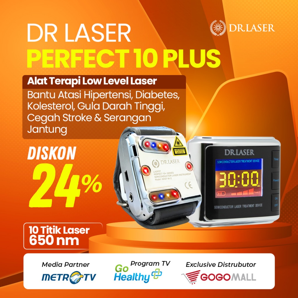 Jual Dr Laser Perfect 10 Plus 10 Laser 3 Warna Alat Terapi Bantu ...
