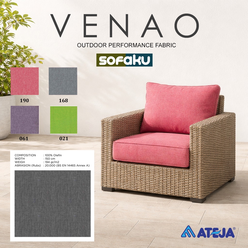 Jual SOFAKU : VENAO Ateja Sunproof - Kain Bahan Ateja Olefin Waterproof ...
