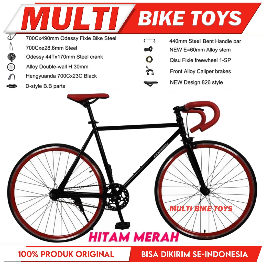 Jual Sepeda balap Fixie Odessy 1050 Rem Torpedo Doltrap 700c stang ...