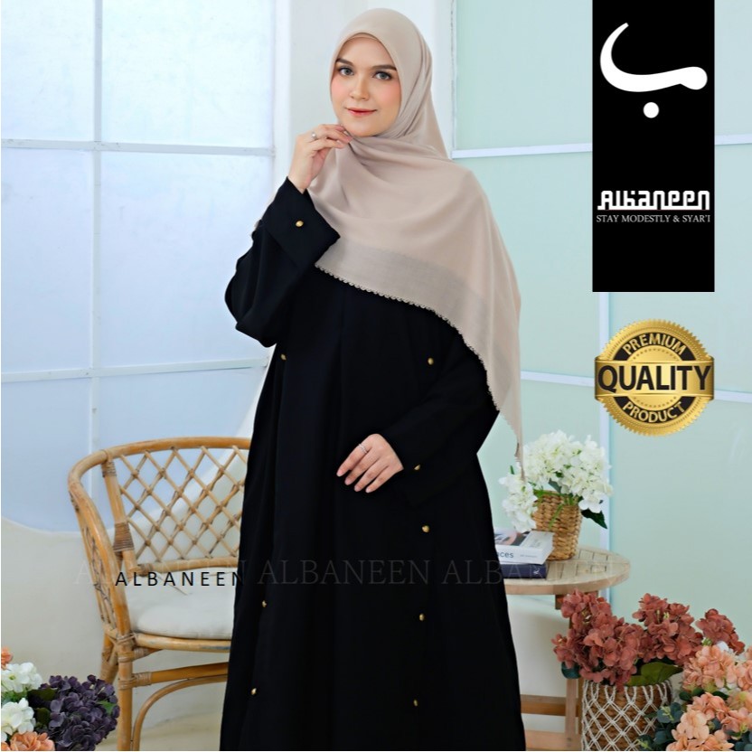 Jual [NEW ABAYA CANTIK 2026] Abaya Jetblack Premium Moana Dress | Gamis ...