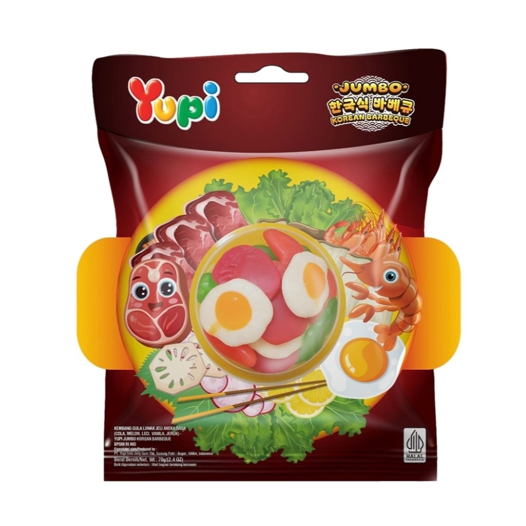 Jual Yupi Permen Gummy Korean Barbeque 70 g | Shopee Indonesia