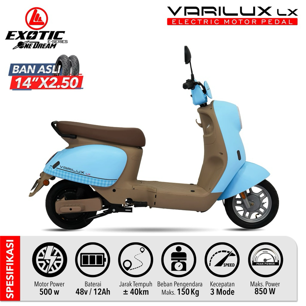 Jual EXOTIC VARILUX LX NEW SEPEDA LISTRIK MODEL SCOOPY TERBARU DARI ...