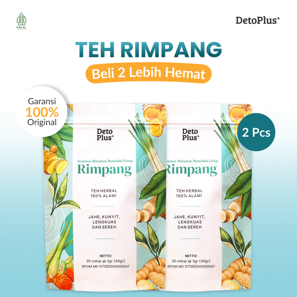 Jual [BPOM] 2 Teh Rimpang Detoplus ala JSR - Teh Celup Instan Rempah ...