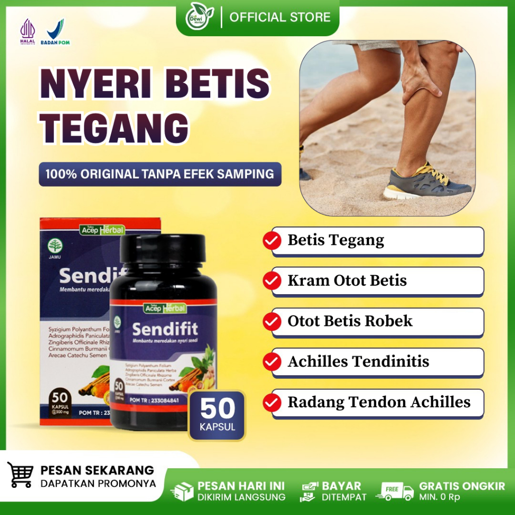 Jual Obat Nyeri Betis Tegang - Kram Otot Betis Robek - Achilles ...