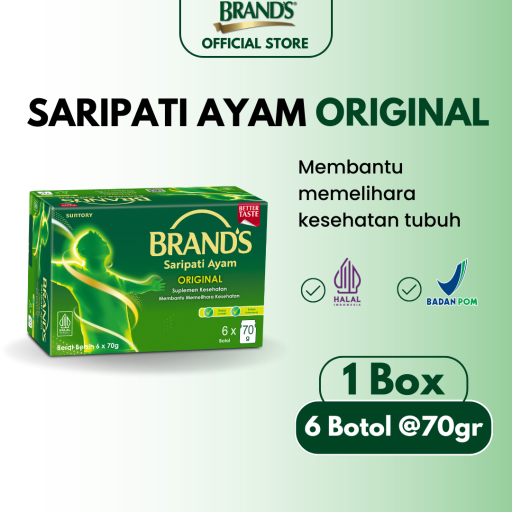 Jual Suntory BRAND'S Saripati Ayam Original 70 Gr (isi 6 botol ...