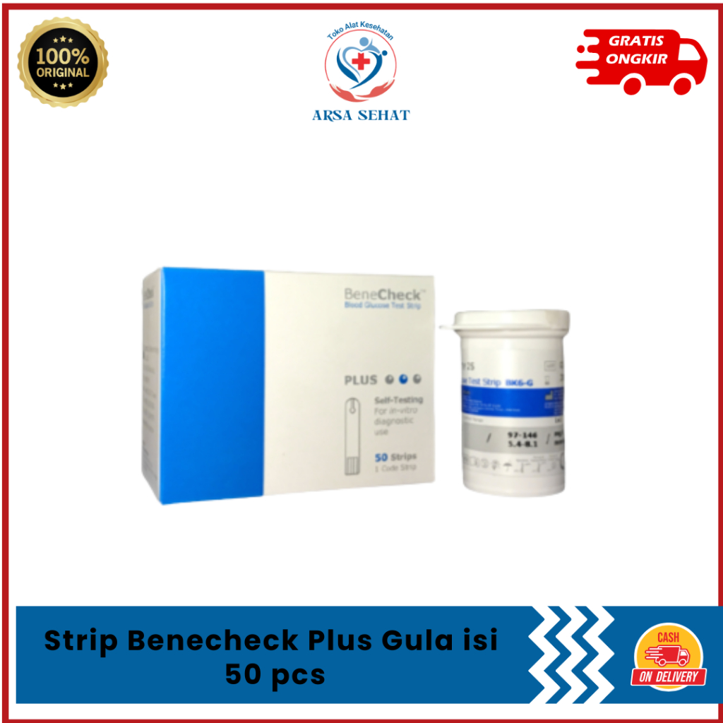 Jual Strip Benecheck Plus Gula isi 50 pcs | Shopee Indonesia