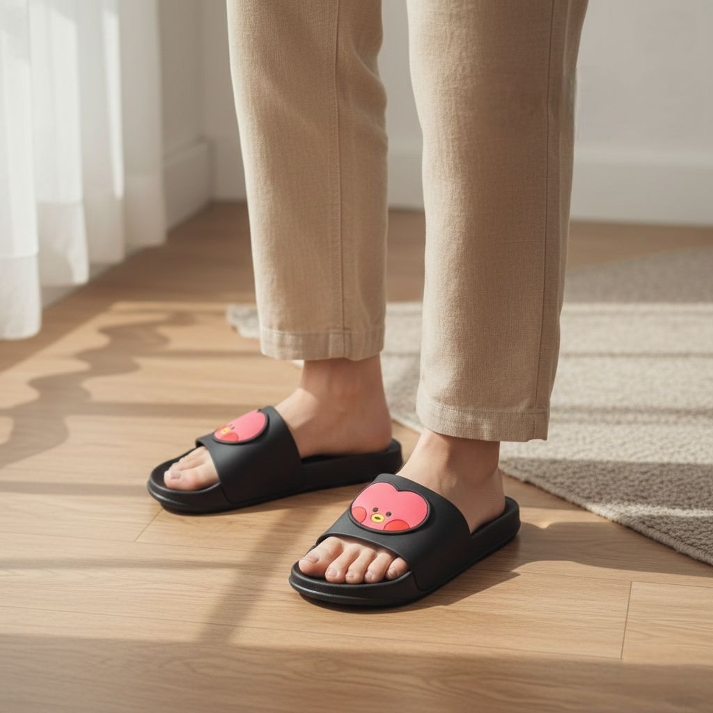 Jual OFFICIAL CHARACTER SLIPPER TATA | SANDAL BT21 BTS | Shopee Indonesia