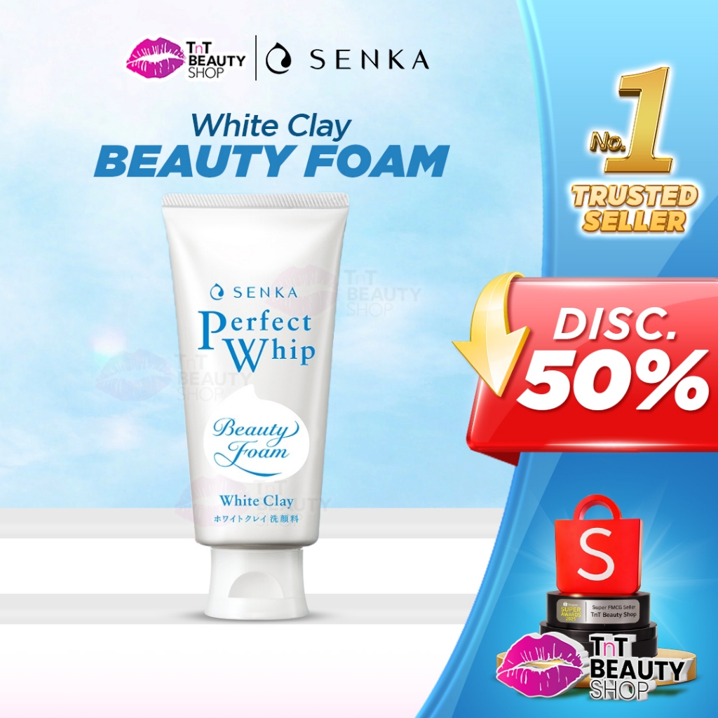 Jual Senka Perfect White Clay Facial Foam 120g | TnT Beauty Shop ...