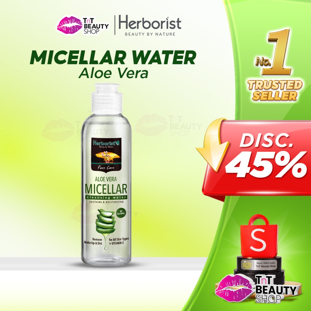 Jual Herborist Micellar Water Aloe Vera 100ml | Herboris Micellar Water ...