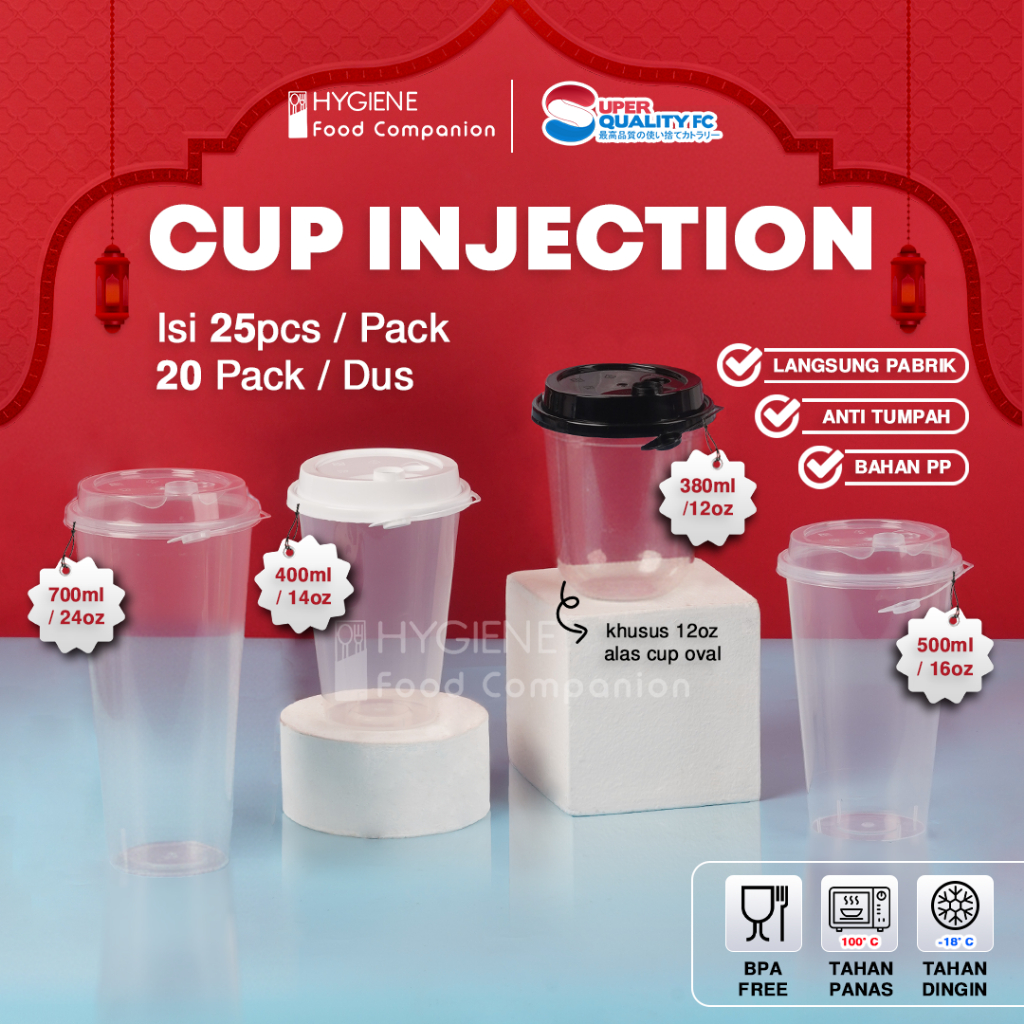 Jual Thinwall Cup Injection Oval 380ml 12oz & 400ml 14oz / 500ml 16oz ...