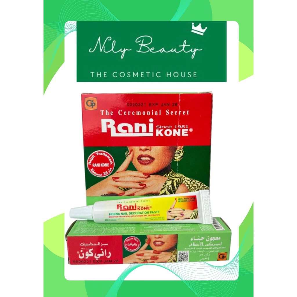 Jual [Nily beauty] Henna/Heena Rani Kone RK 82 RED 30gr Mempercantik ...