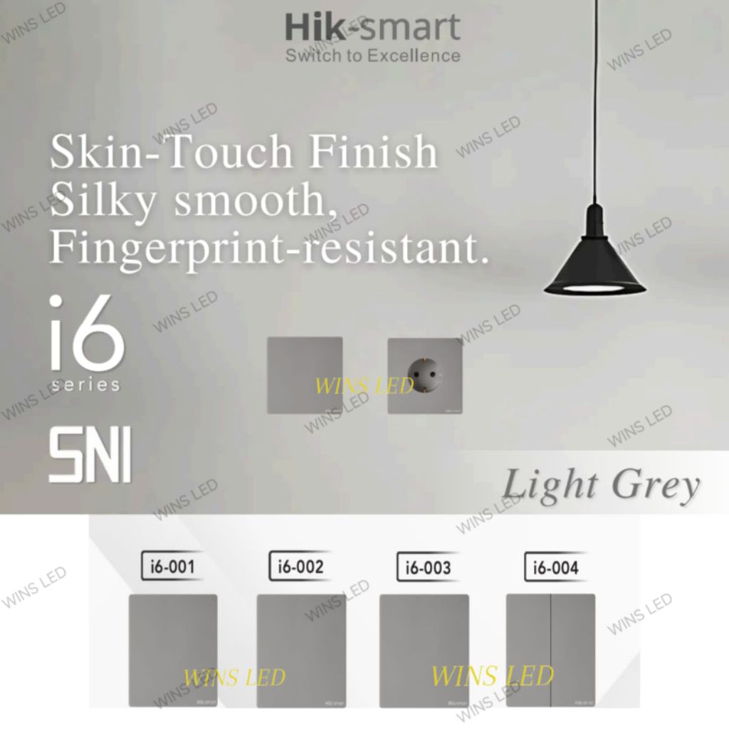 Jual Saklar 1 2 3 4 gang HIKSMART LIGHT GREY ib / saklar hik smart ...